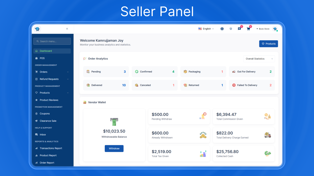 6Valley Multi-Vendor eCommerce CMS - Complete eCommerce Mobile App, Website, Seller and Admin ...